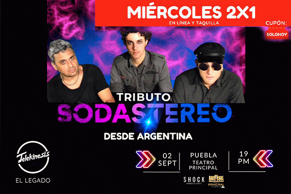 Taquilla Cero - TRIBUTO SODASTEREO, Puebla